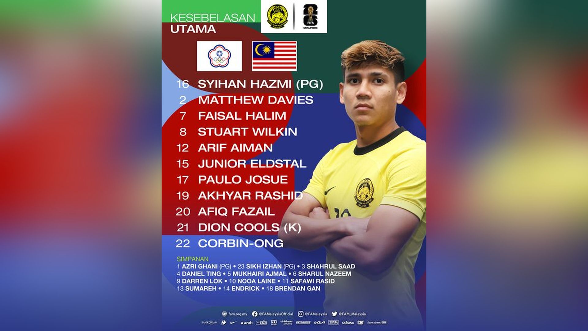 Kelayakan Piala Dunia 2026/Piala Asia 2027: Afiq Fazail tunjangi ...