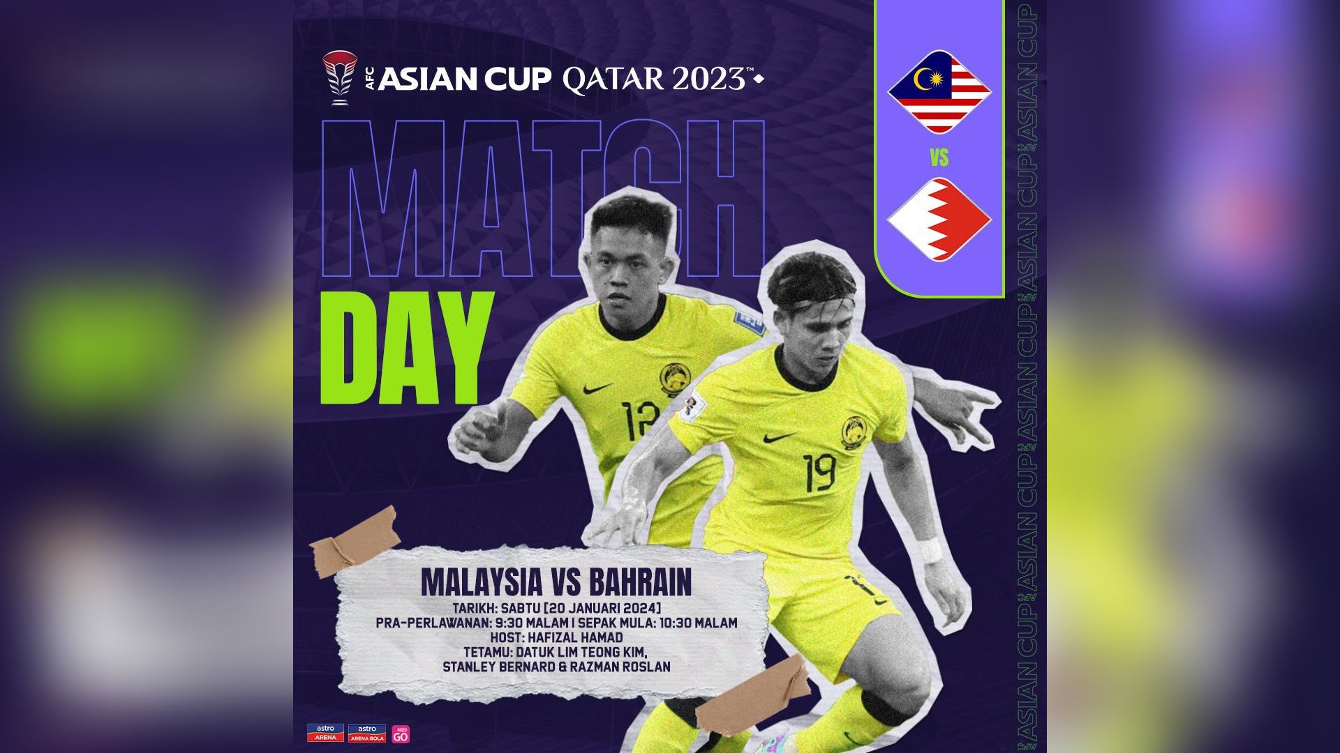Piala Asia: Info siaran langsung dan live streaming Malaysia lwn ...