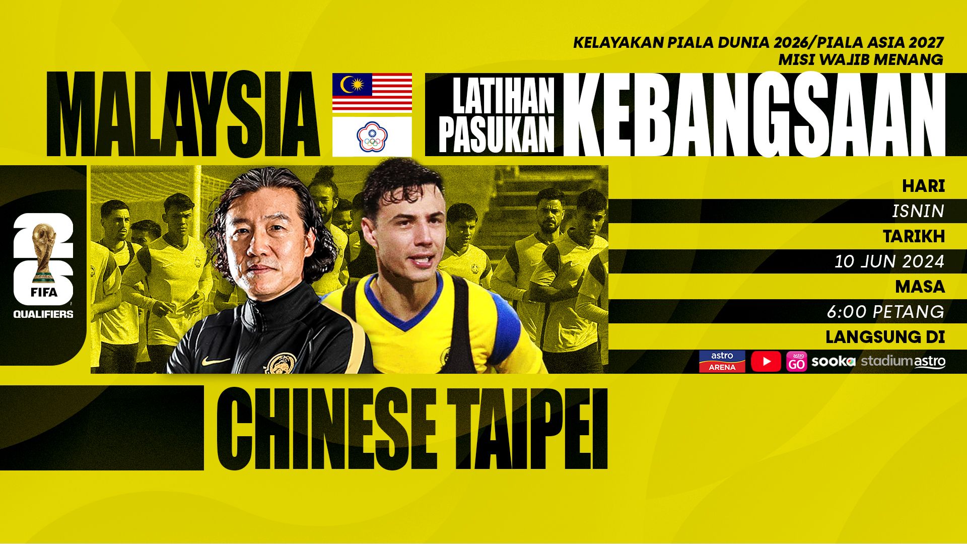 Kelayakan Piala Dunia/Piala Asia: Info Siaran NADI BOLA: Latihan Pasukan Harimau Malaya ...