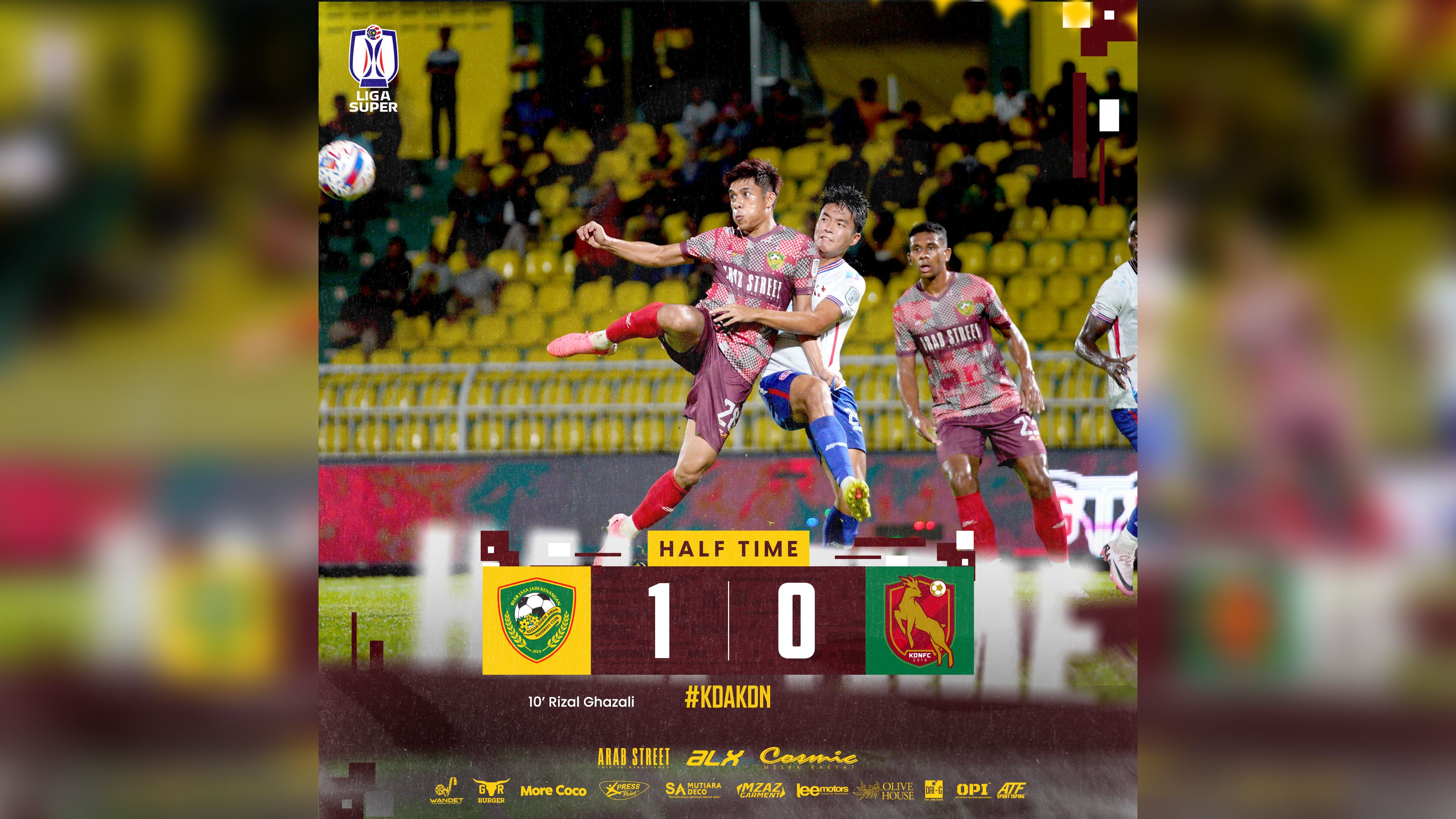 Separuh masa pertama: Rizal Ghazali beri kelebihan tipis kepada tuan ...