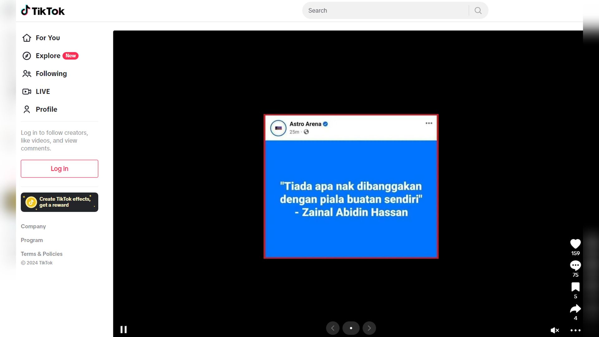 Astro Arena nafi artikel berhubung kenyataan Zainal Abidin Hassan ...