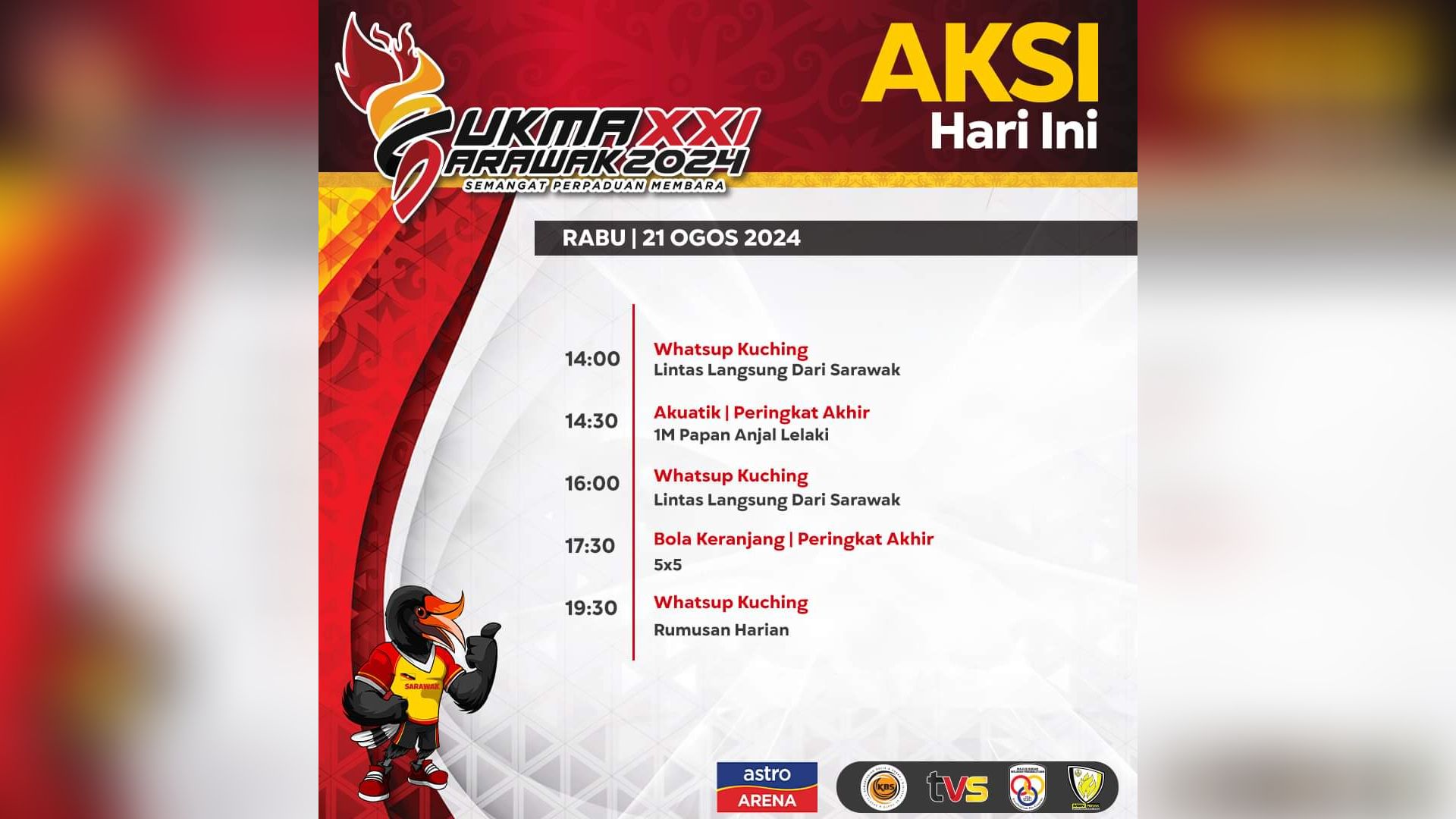 Sukma Sarawak 2024: Saksikan secara langsung acara tumpuan final akuatik 1m papan anjal lelaki ...