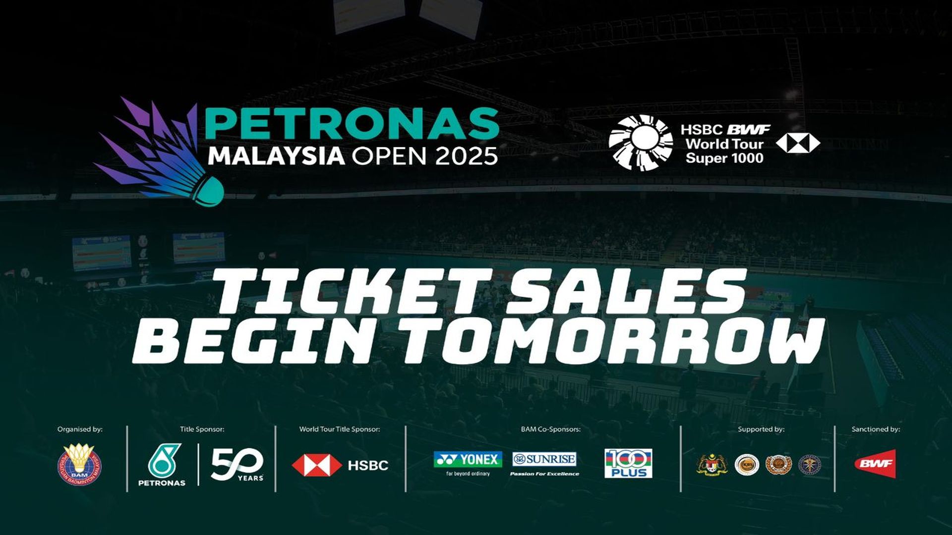 Terbuka Malaysia 2025: Tiket akan dijual bermula esok! | Stadium Astro