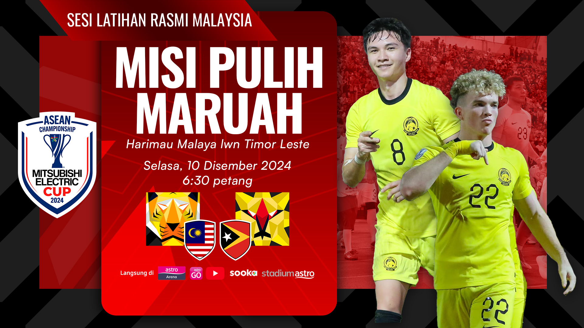 Piala AMEC: Siaran langsung (Live Streaming) sesi latihan Malaysia ... Piala AMEC: Siaran langsung (Live Streaming) sesi latihan Malaysia ...