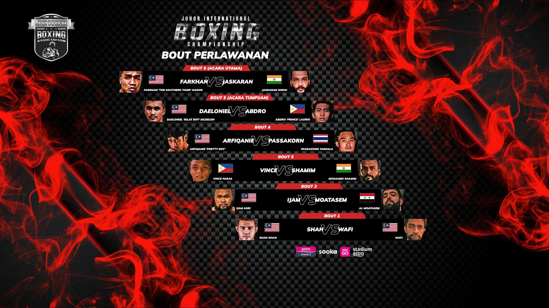 Info siaran langsung, live streaming Kejohanan Tinju Antarabangsa Johor ...