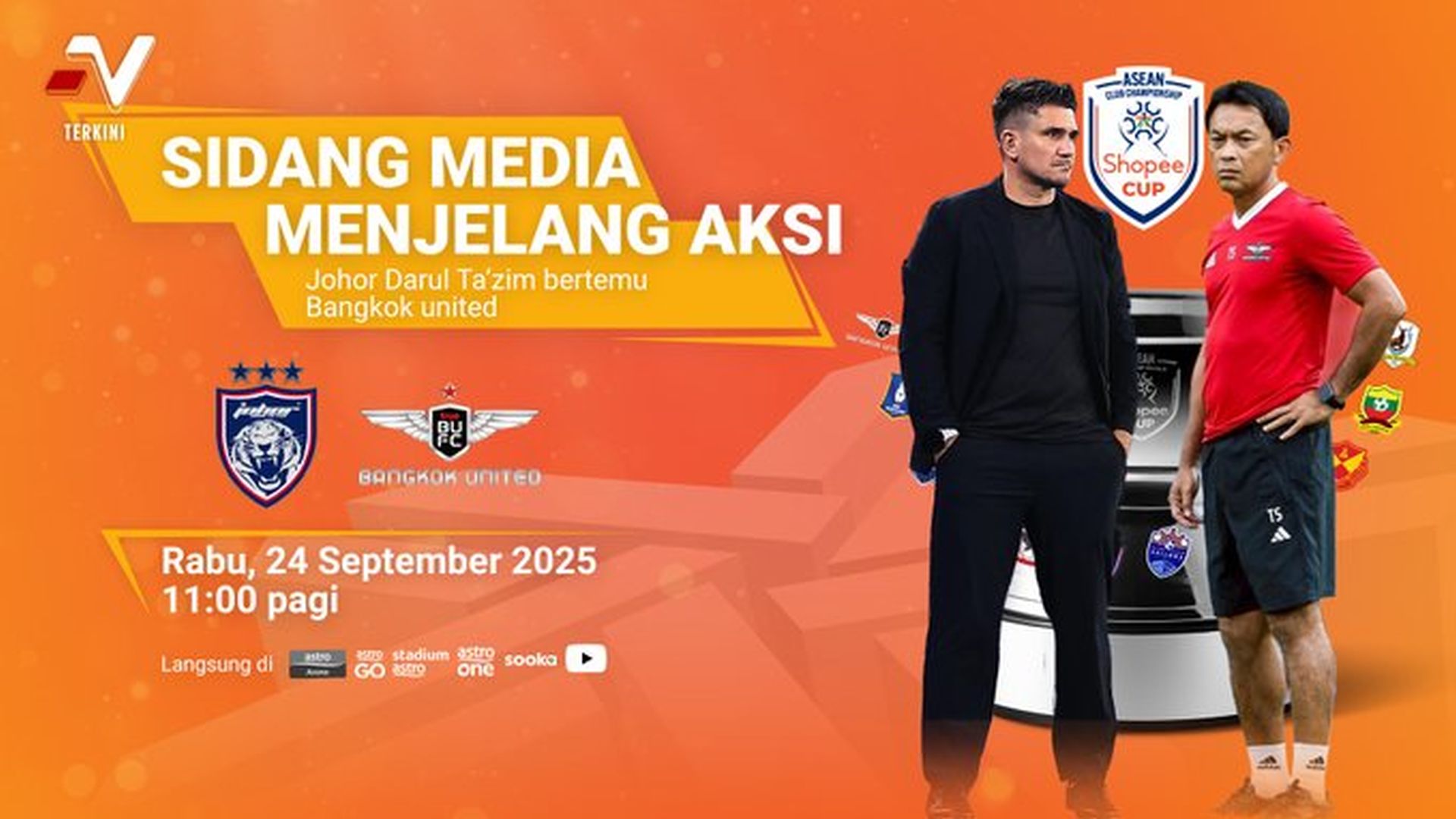 ACC Shopee Cup: Siaran langsung & live streaming sidang media JDT vs ...